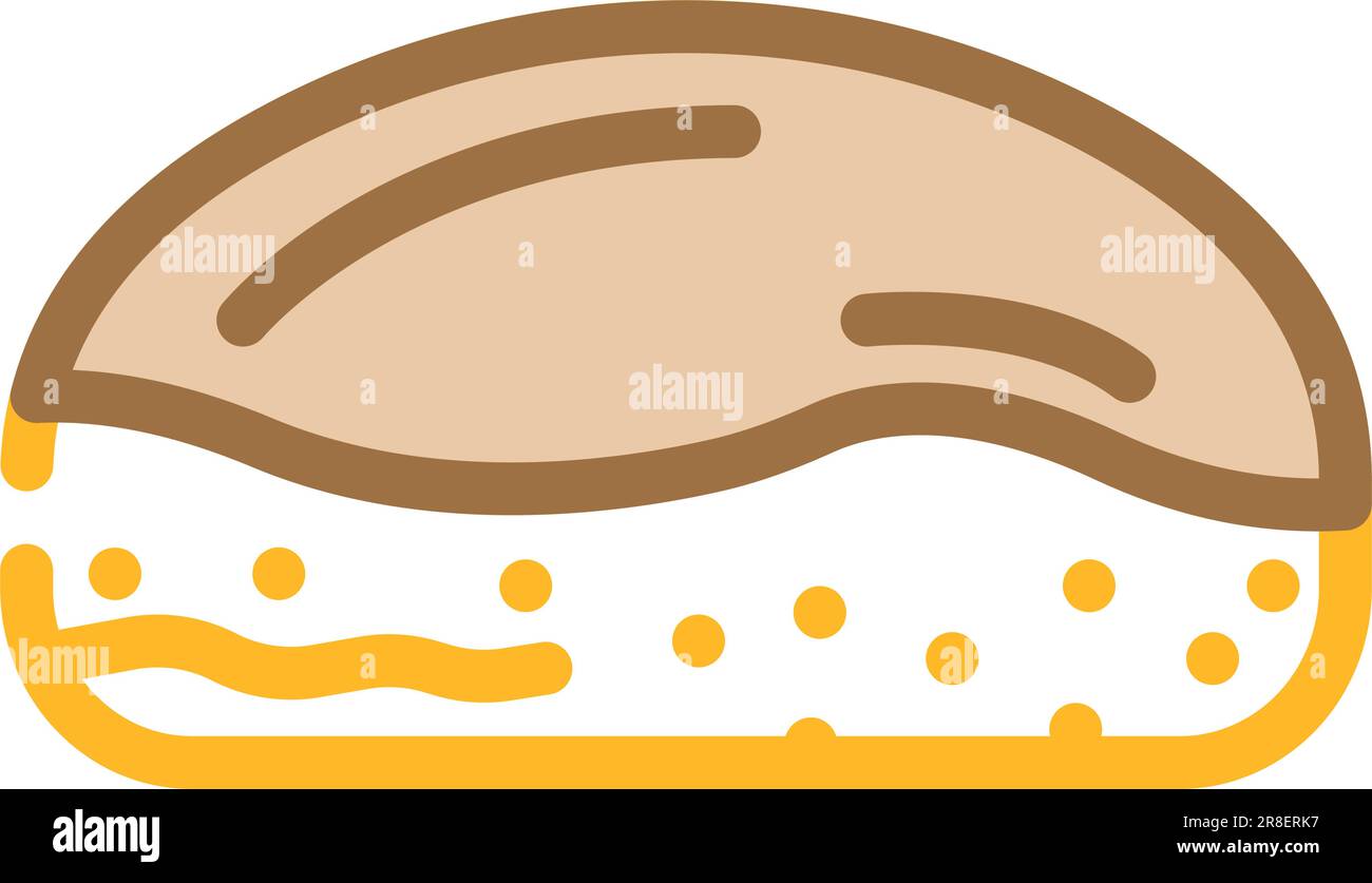 chocolate bun food meal color icon vector illustration Stock Vector ...