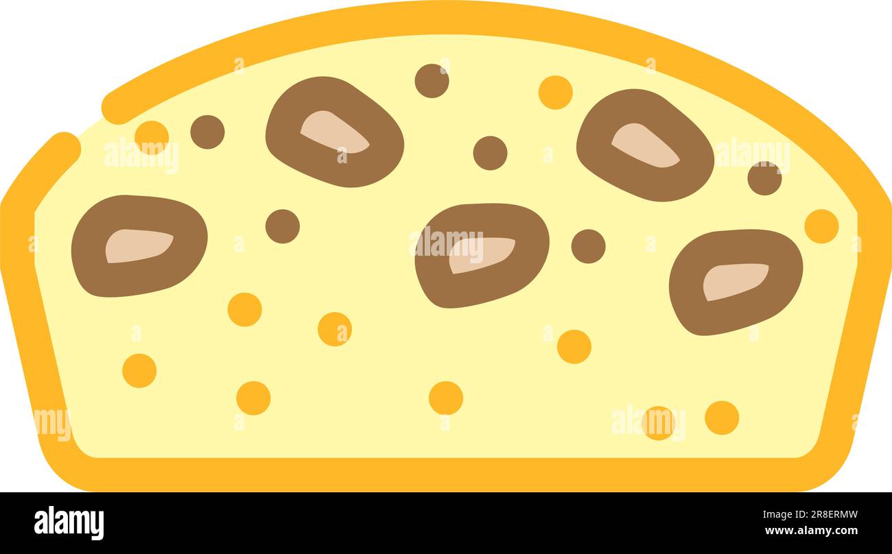 raisin bun food meal color icon vector illustration Stock Vector Image ...