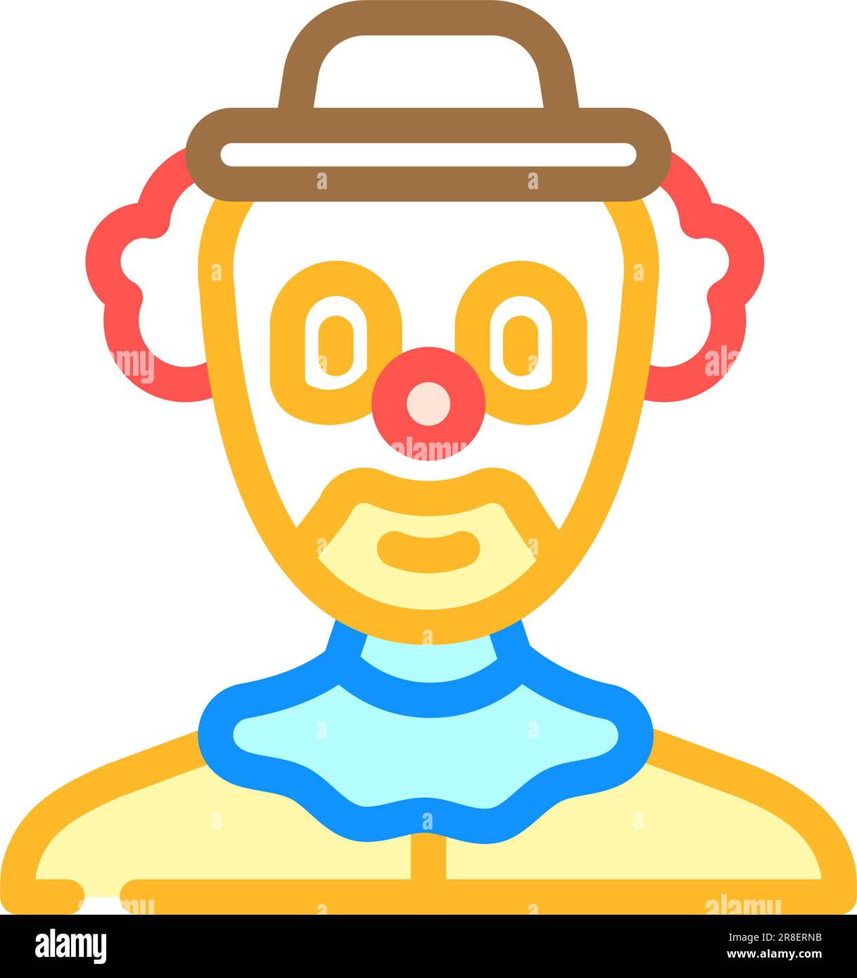 clown carnival vintage show color icon vector illustration Stock Vector ...