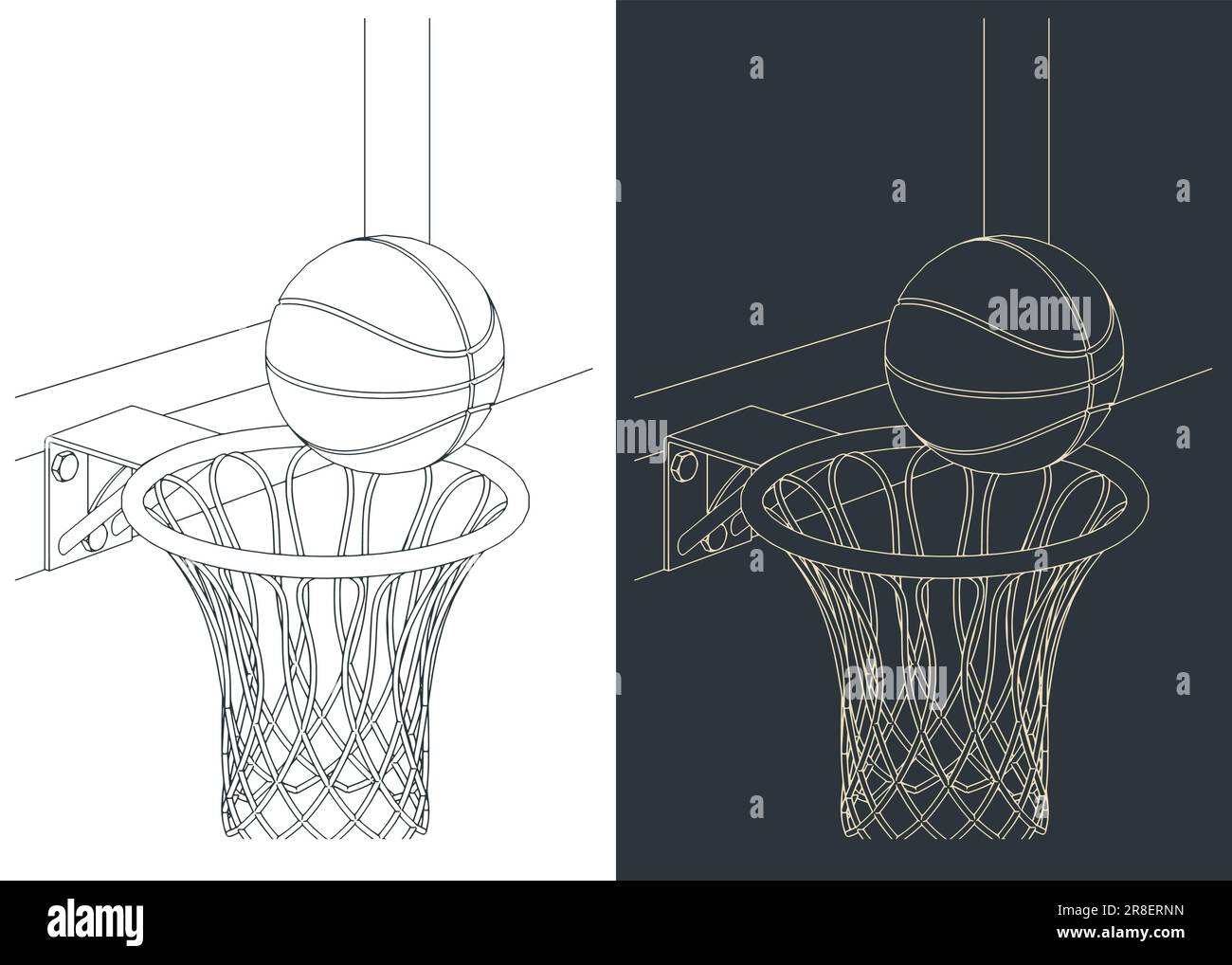 Basketball hoop net Stock Vector Images - Alamy