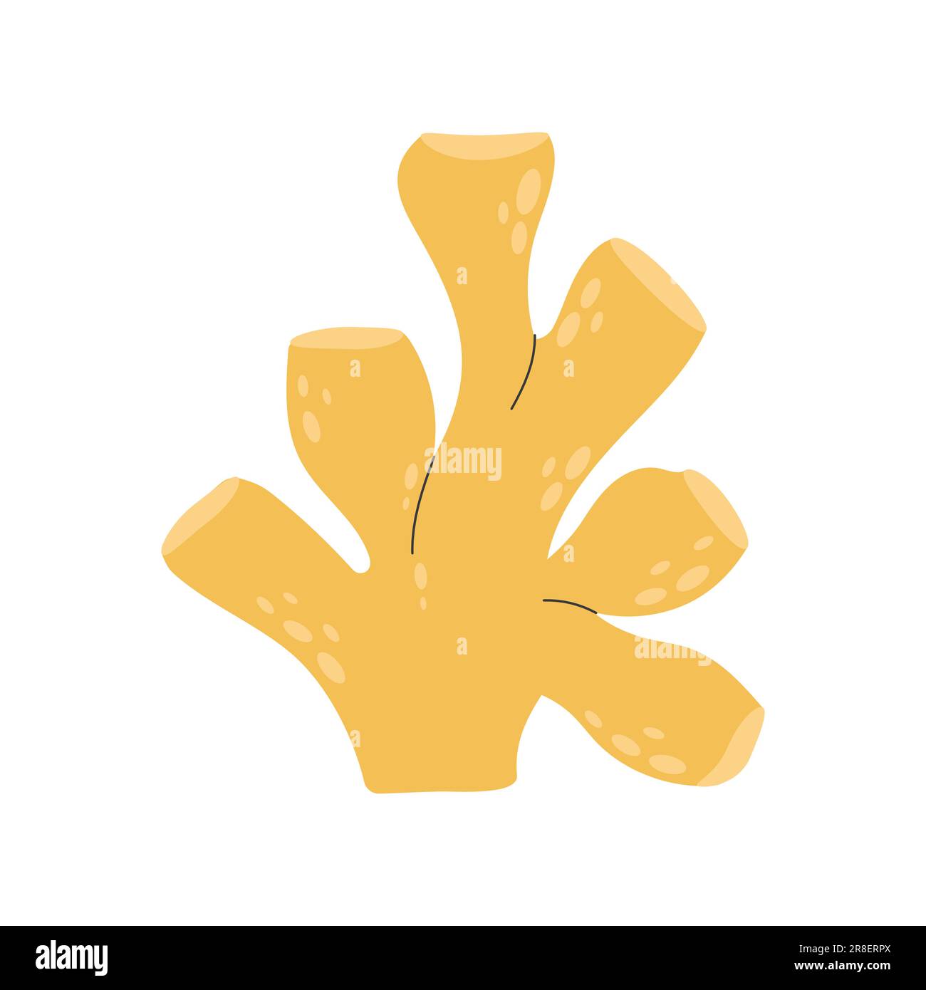 Cute marine yellow coral in cartoon style Stock Vector Image & Art - Alamy