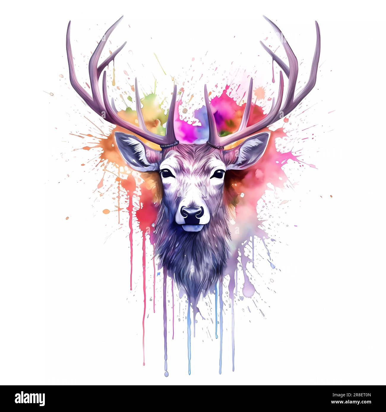 Stag Head Painting