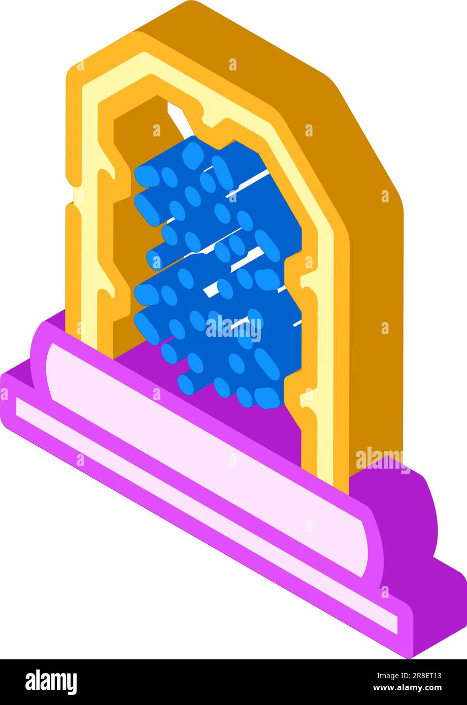 decontamination shower nuclear energy isometric icon vector ...