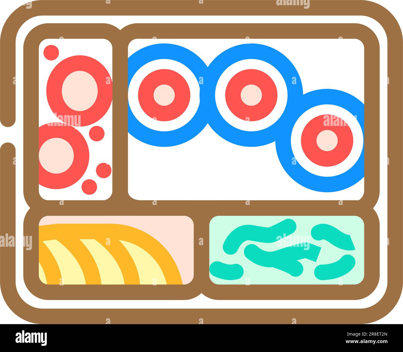 bento box japanese food color icon vector illustration Stock Vector ...