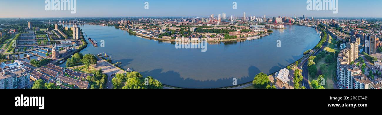 Rotterdam skyline drone view hi-res stock photography and images - Alamy