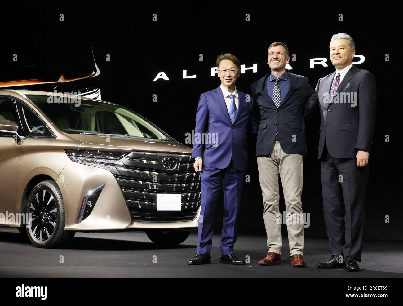 Tokyo, Japan. 21st June, 2023. (R-L) Toyota Motor executive vice ...