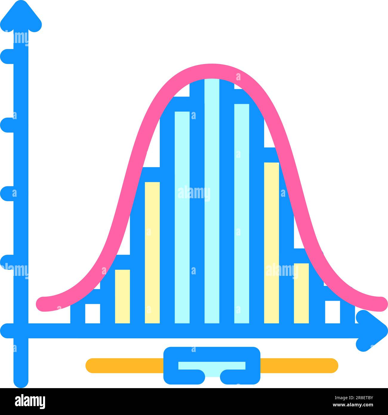 statistics math science education color icon vector illustration Stock ...
