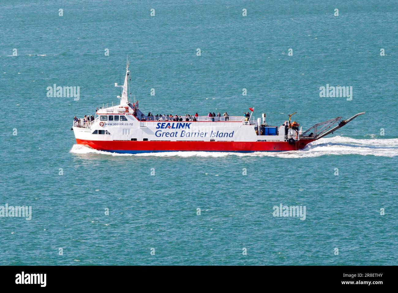 Sealink Great Barrier Island Ferry at sea Stock Photo - Alamy