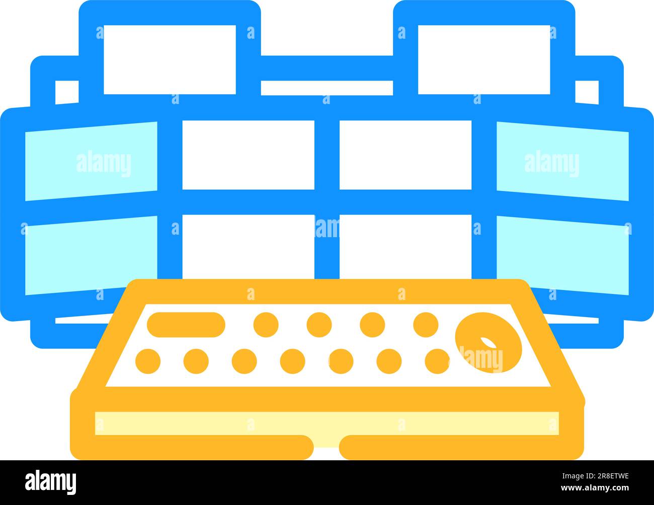 newsroom news media color icon vector illustration Stock Vector Image ...