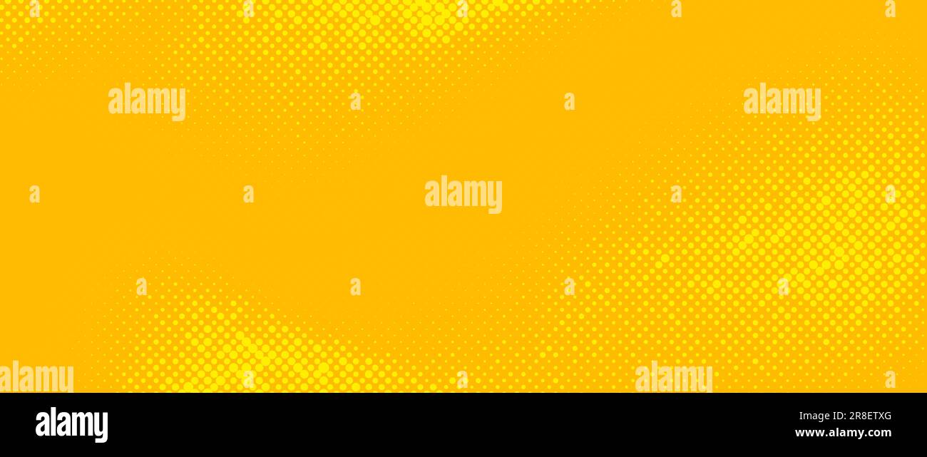 Bright yellow halftone background. Retro comic grain texture. Pixelated ...