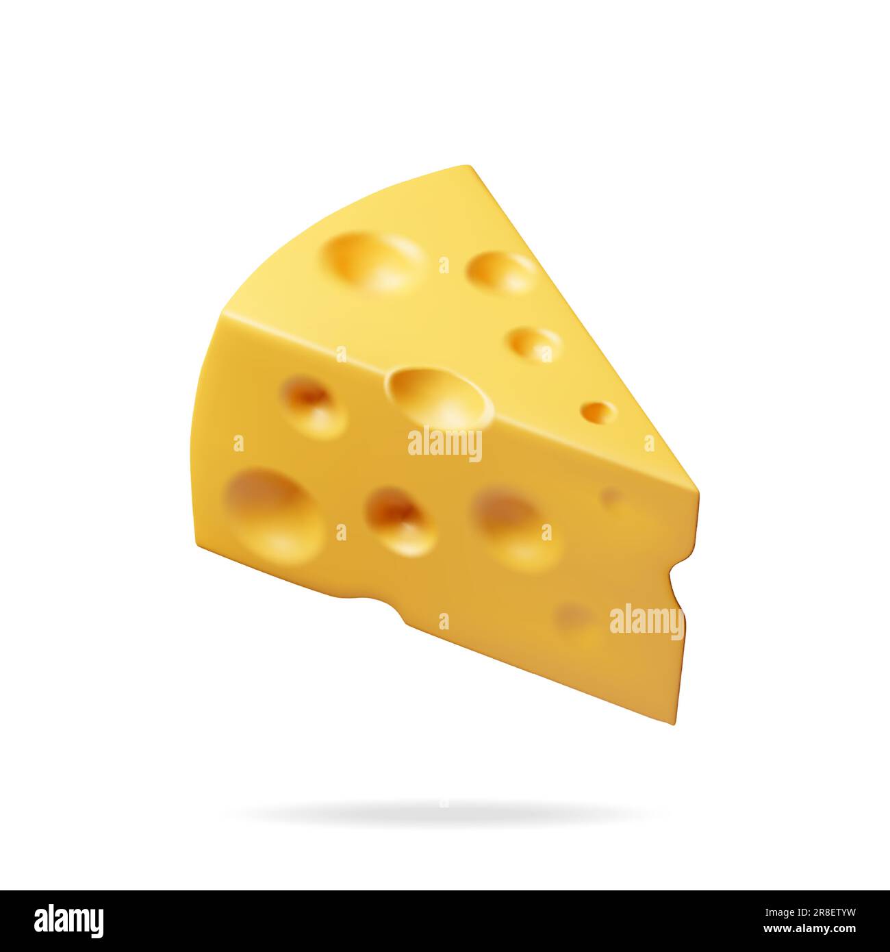 3D Triangular Piece of Cheese Stock Vector Image & Art - Alamy