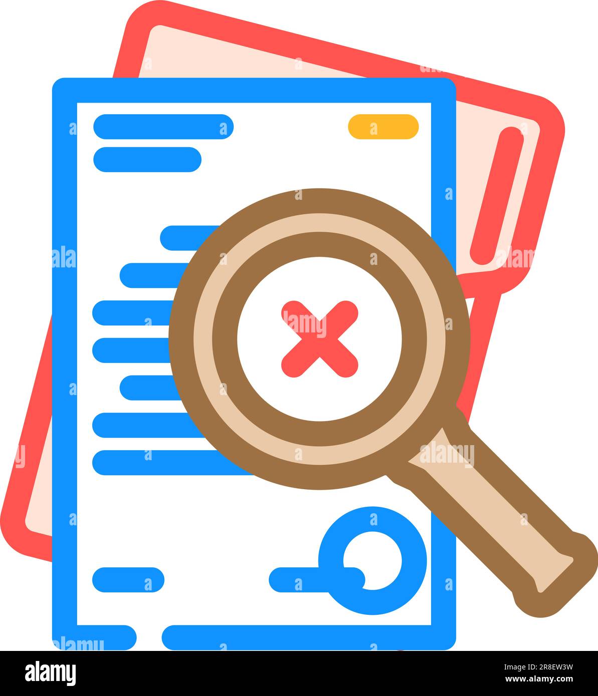 document reject color icon vector illustration Stock Vector Image & Art - Alamy