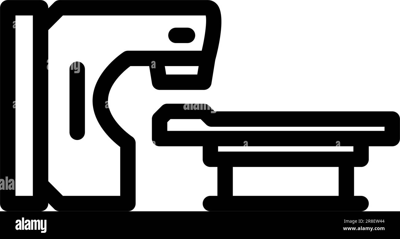 radiation therapy machine nuclear energy line icon vector illustration ...