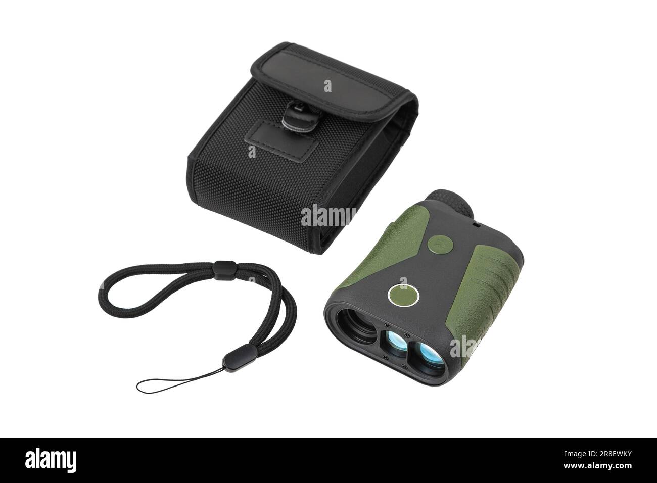 A small modern optical rangefinder. An electronic device for measuring ...