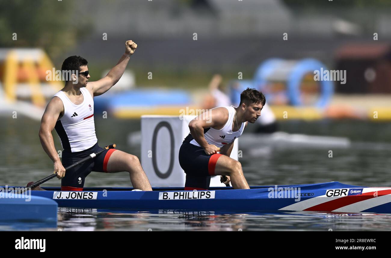 Krakow, Poland. 21st June, 2023. Canoe Sprint. 2023 European Games. Kryspinow Waterway. Krakow ...