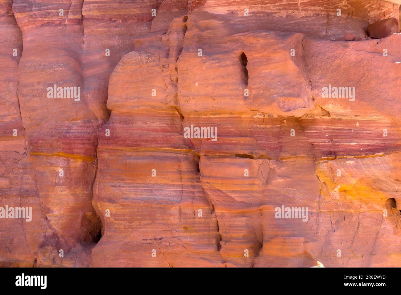Multi-colored sandstone rock and mineral layers in ancient tombs of ...