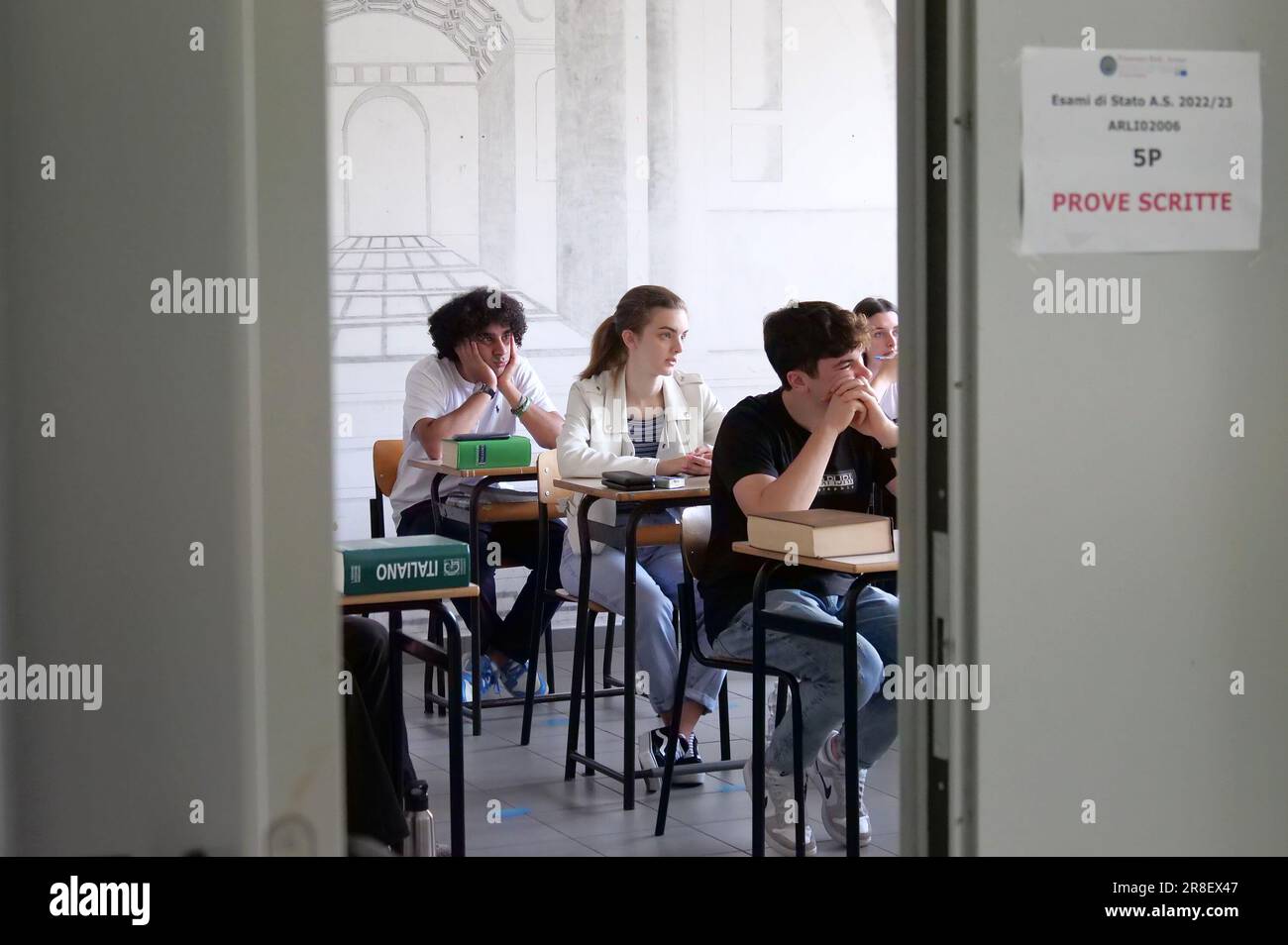 Italy, Arezzo, June 21, 2023: Italy high school maturity exams 2022 ...