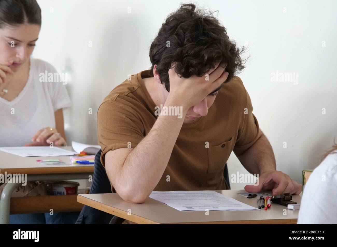 Italy, Arezzo, June 21, 2023: Italy high school maturity exams 2022 ...