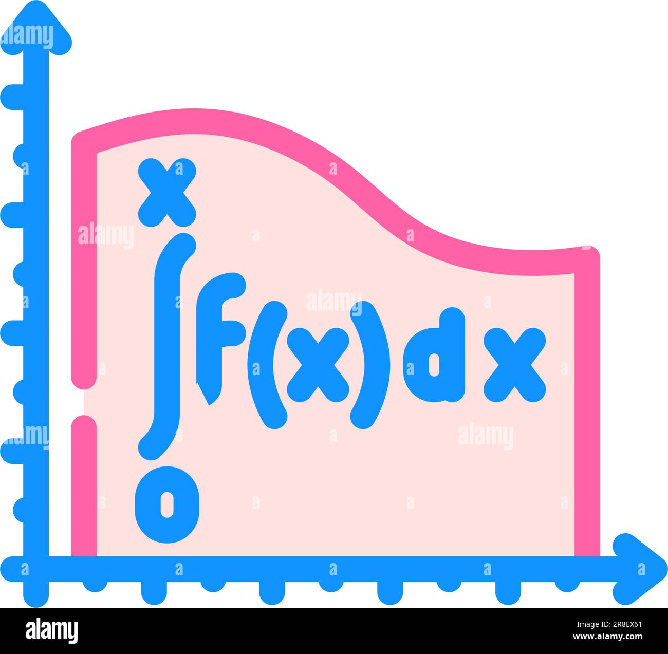 integral math science education color icon vector illustration Stock ...