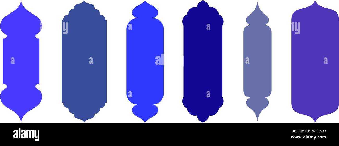 Islamic window frames illustrations collection. Arabian architecture ...