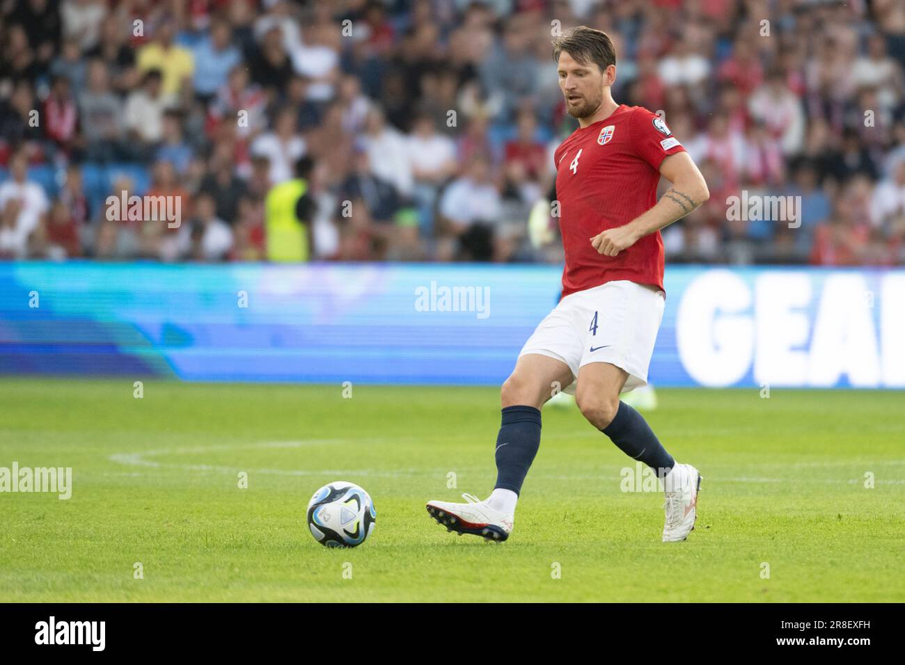 Oslo, Norway. 20th June, 2023. Stefan Strandberg (4) of Norway seen ...