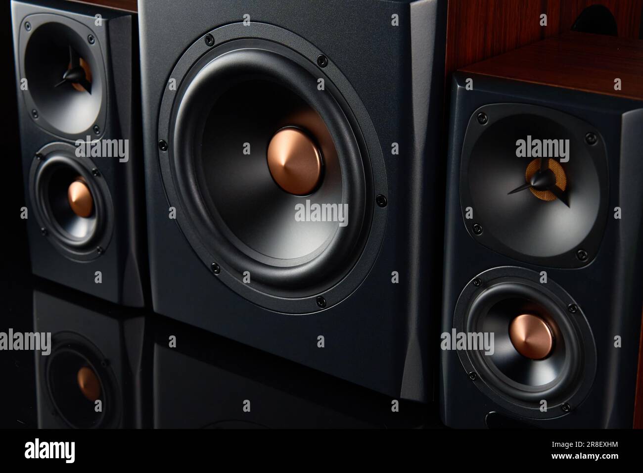 Multimedia acoustic sound speakers. Sound audio system with two ...