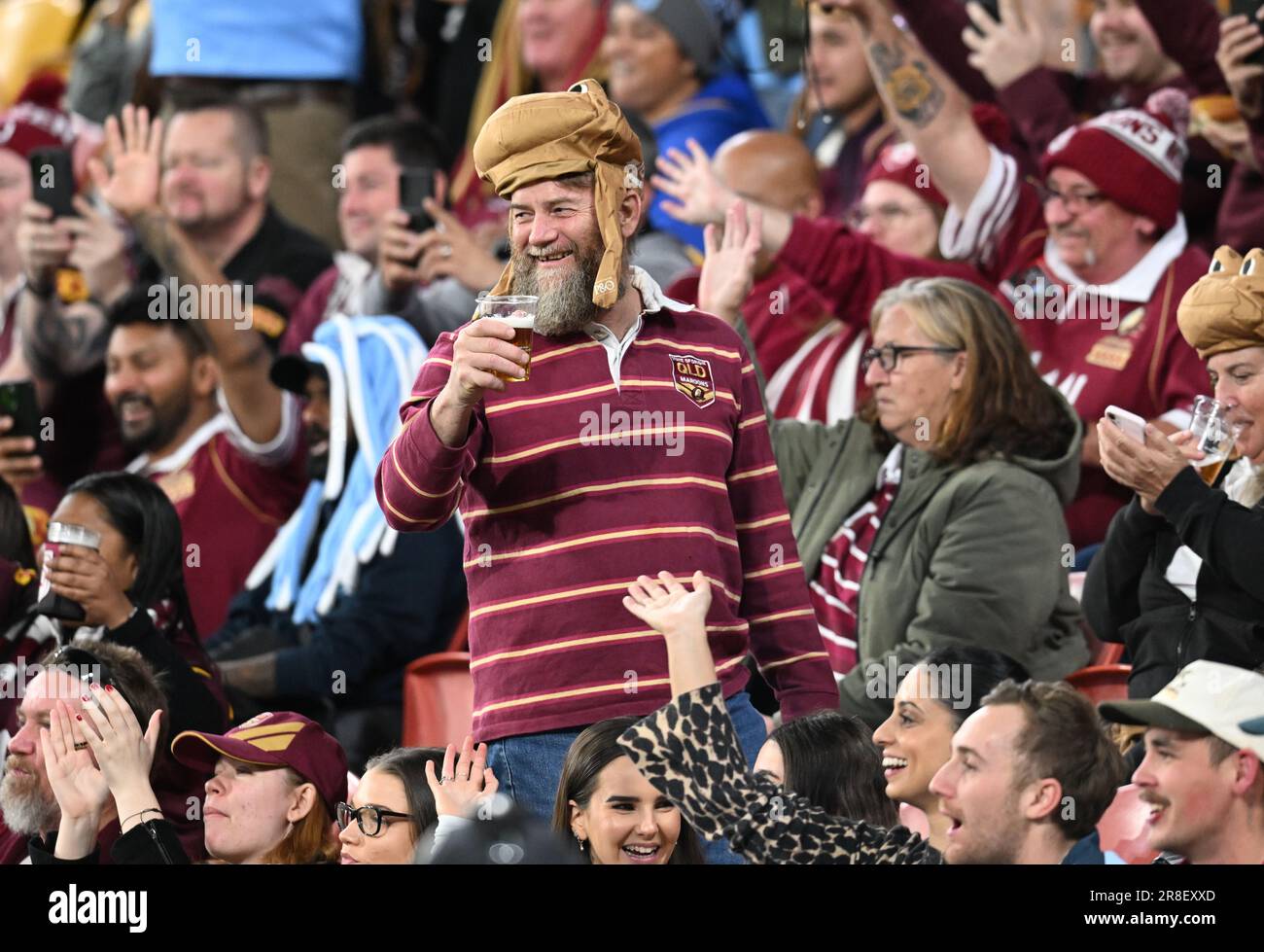 Brisbane, Australia. 21st June, 2023. Fans are seen during State of ...
