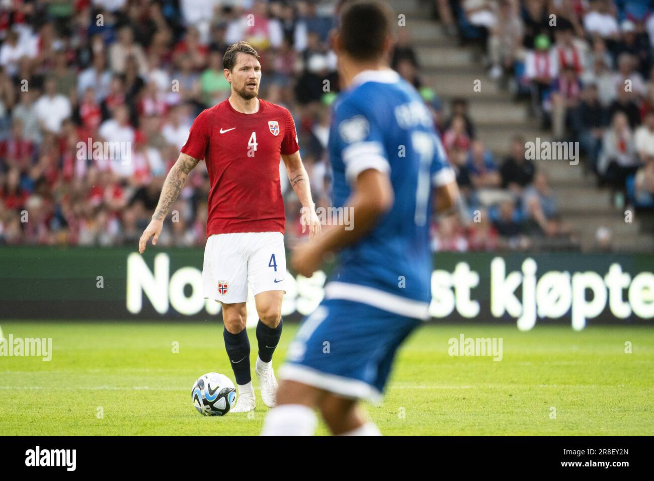 Oslo, Norway. 20th June, 2023. Stefan Strandberg (4) of Norway seen ...