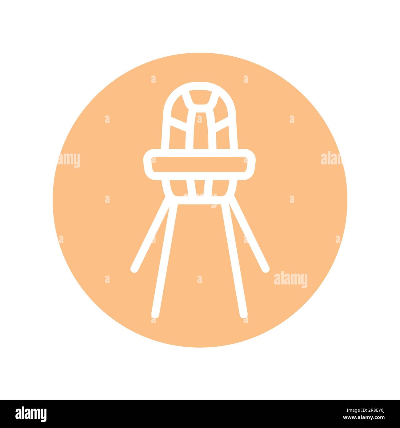Baby feeding table color line icon. Isolated vector element. Outline ...