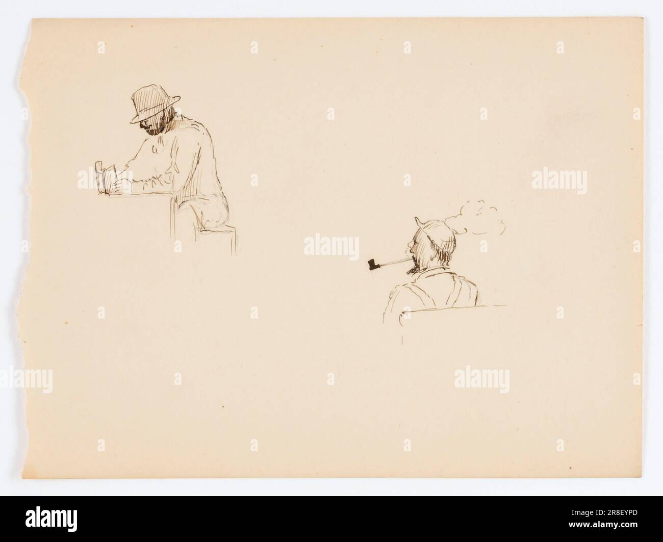 Untitled (Two Drawings of Men) [] by Howard Russell Butler, born New ...