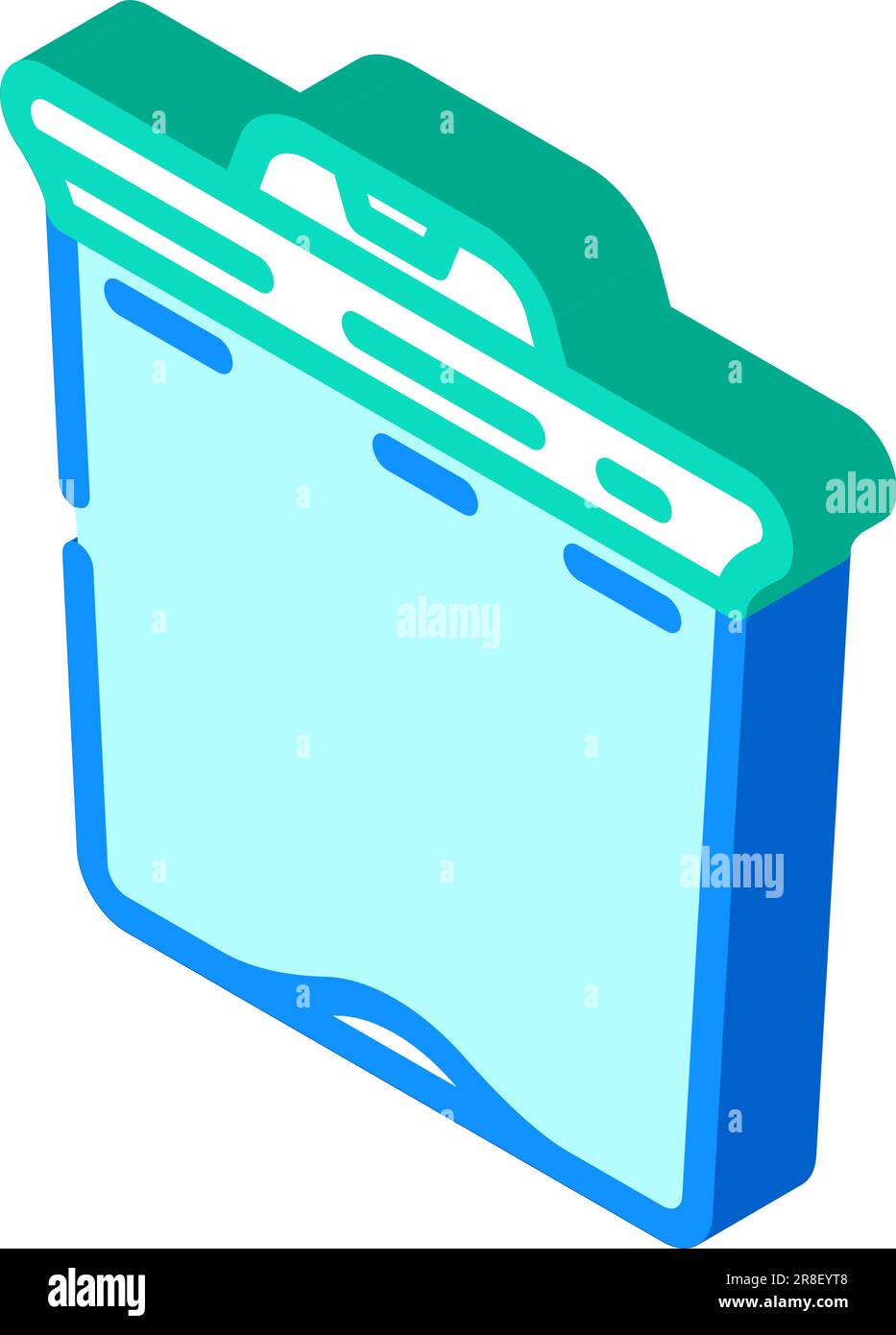 lunch box plastic healthy isometric icon vector illustration Stock ...