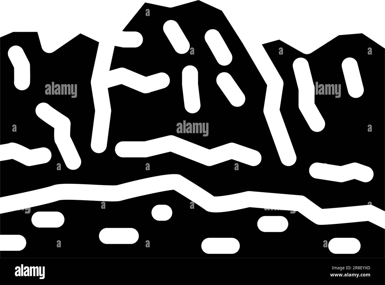 Moon landscape mountains surface Stock Vector Images - Alamy
