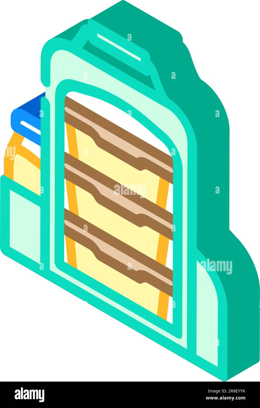lunch box bag meal isometric icon vector illustration Stock Vector ...