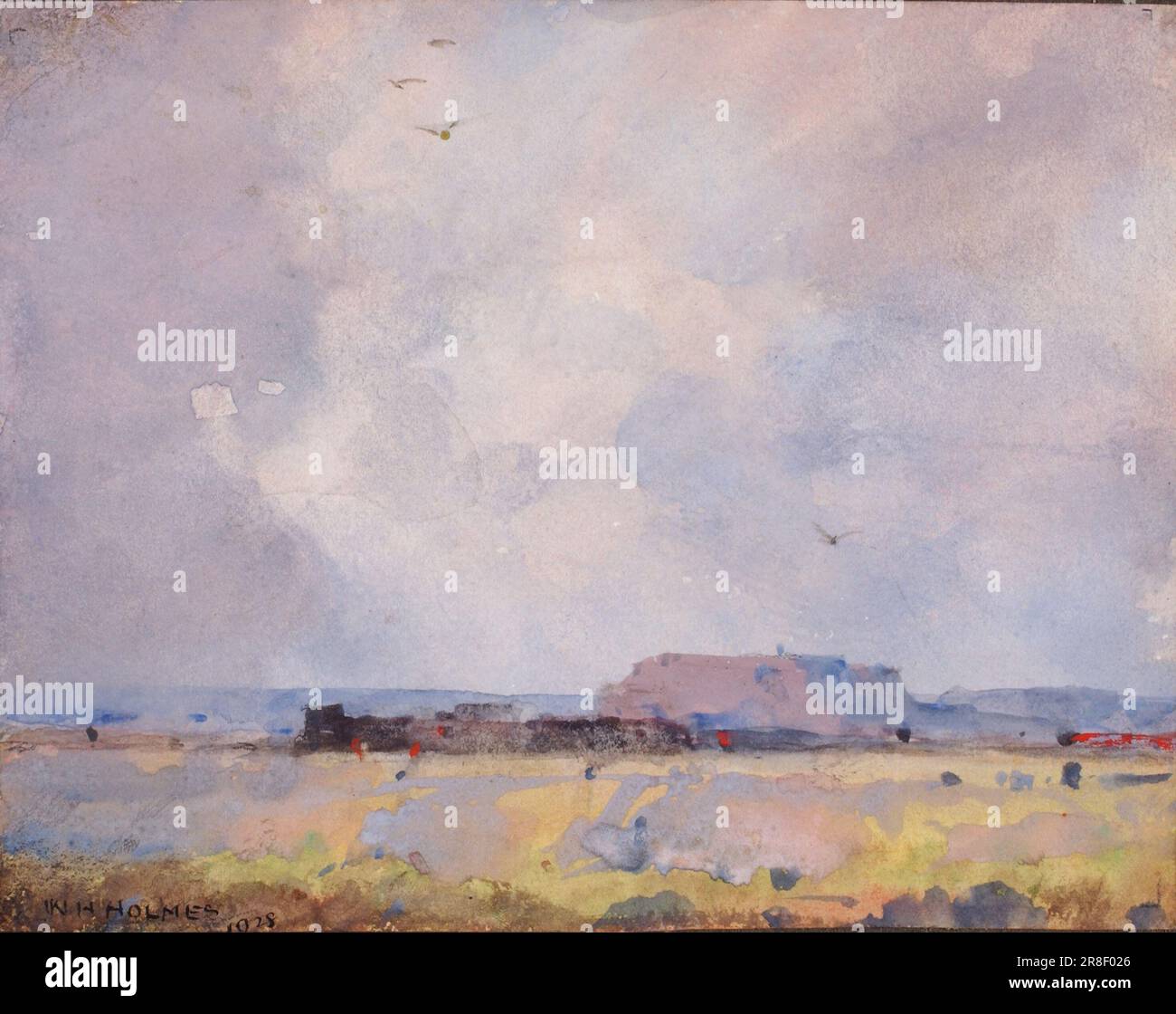 In the Plateau Country, with an Inhabited Pueblo 1929 by William Henry ...