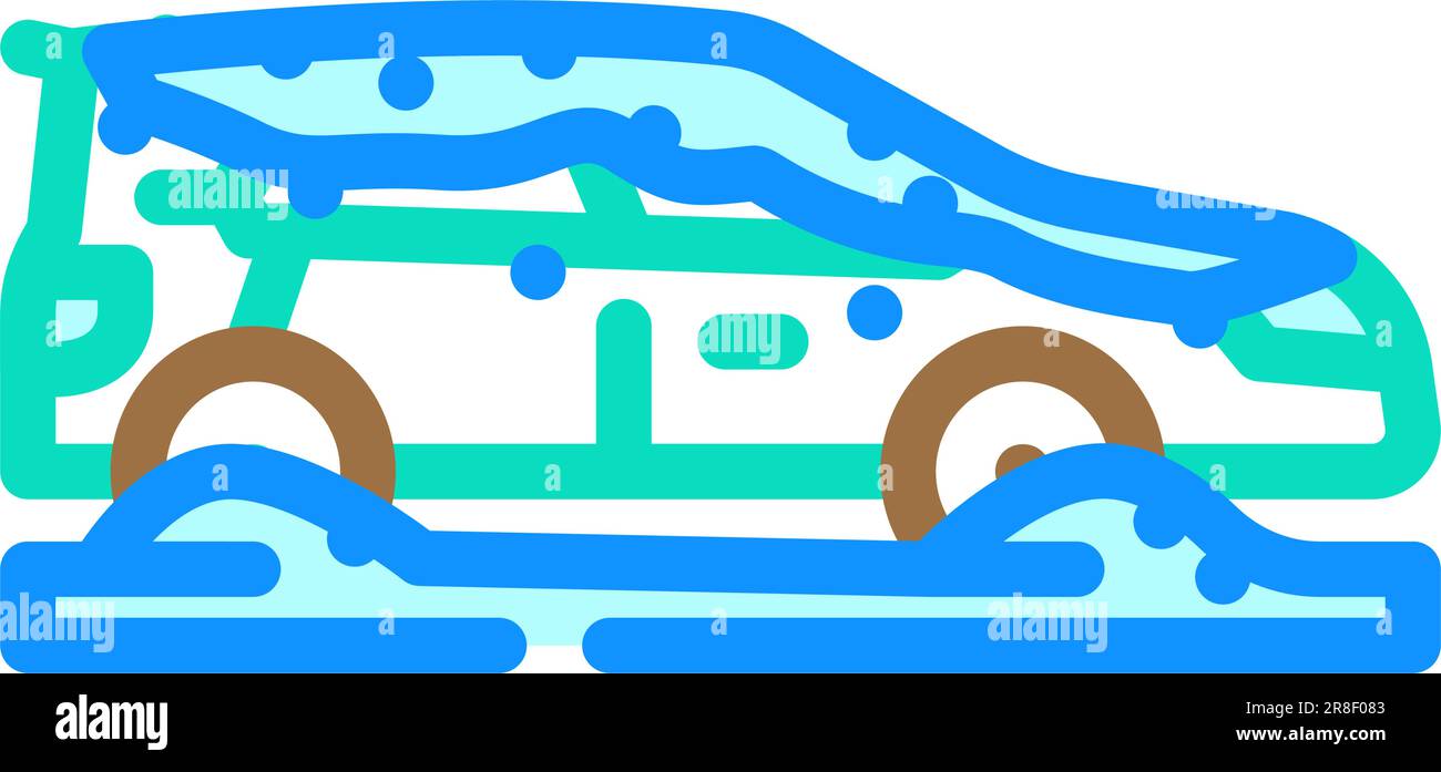 Car covered with snow and ice Stock Vector Images - Alamy