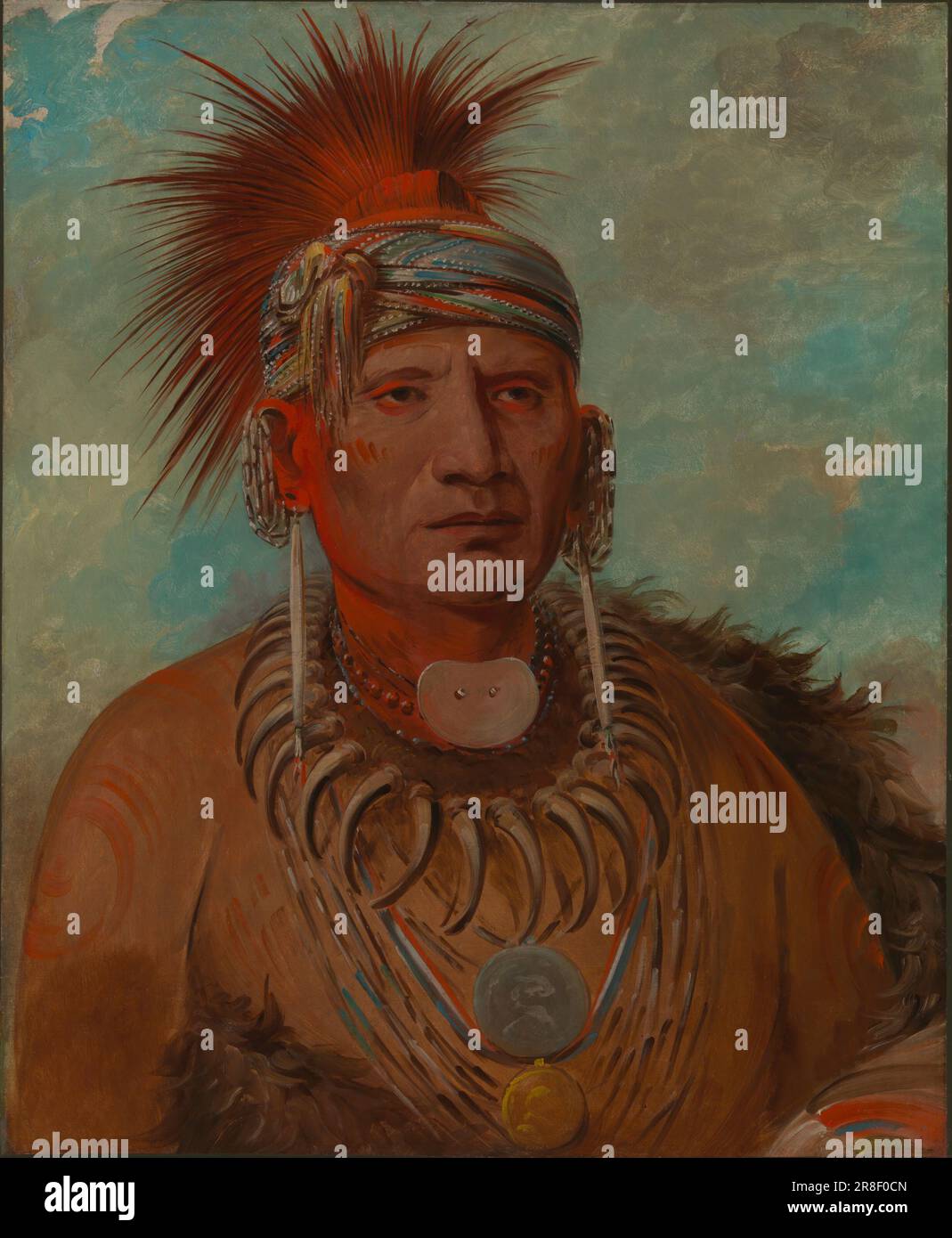 Neu-mon-ya, Walking Rain, War Chief 1844-1845 by George Catlin, born ...