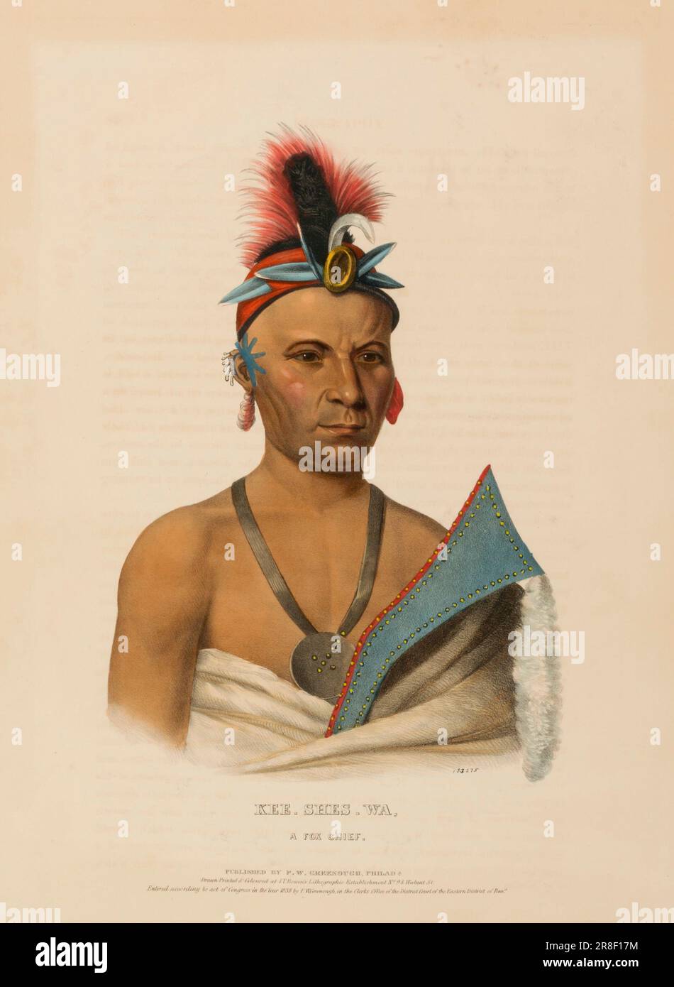 KEE-SHES-WA, A FOX CHIEF., from History of the Indian Tribes of North ...