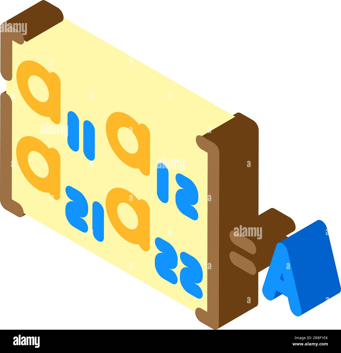 matrice math science education isometric icon vector illustration Stock ...