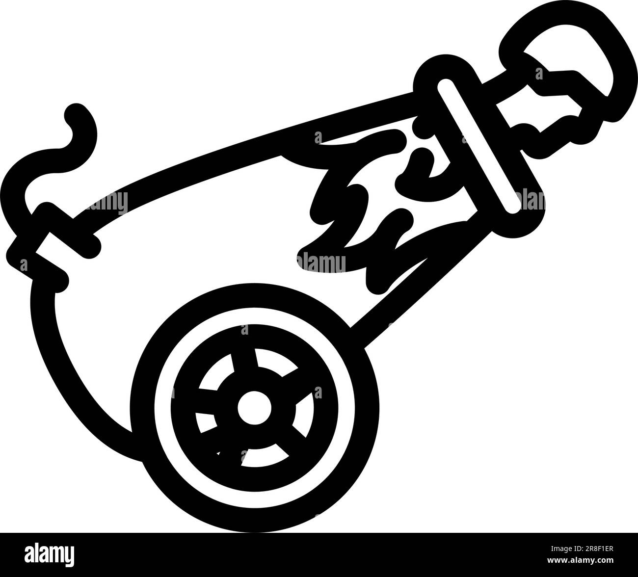 human cannonball carnival show line icon vector illustration Stock ...