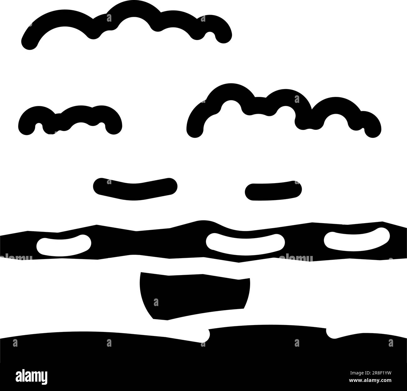 sky sunset sun summer sunlight glyph icon vector illustration Stock ...