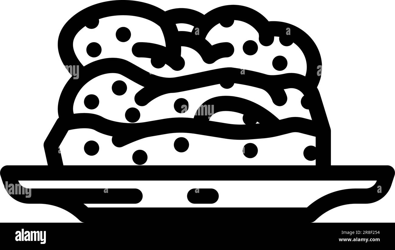 blueberry crumble food snack line icon vector illustration Stock Vector ...