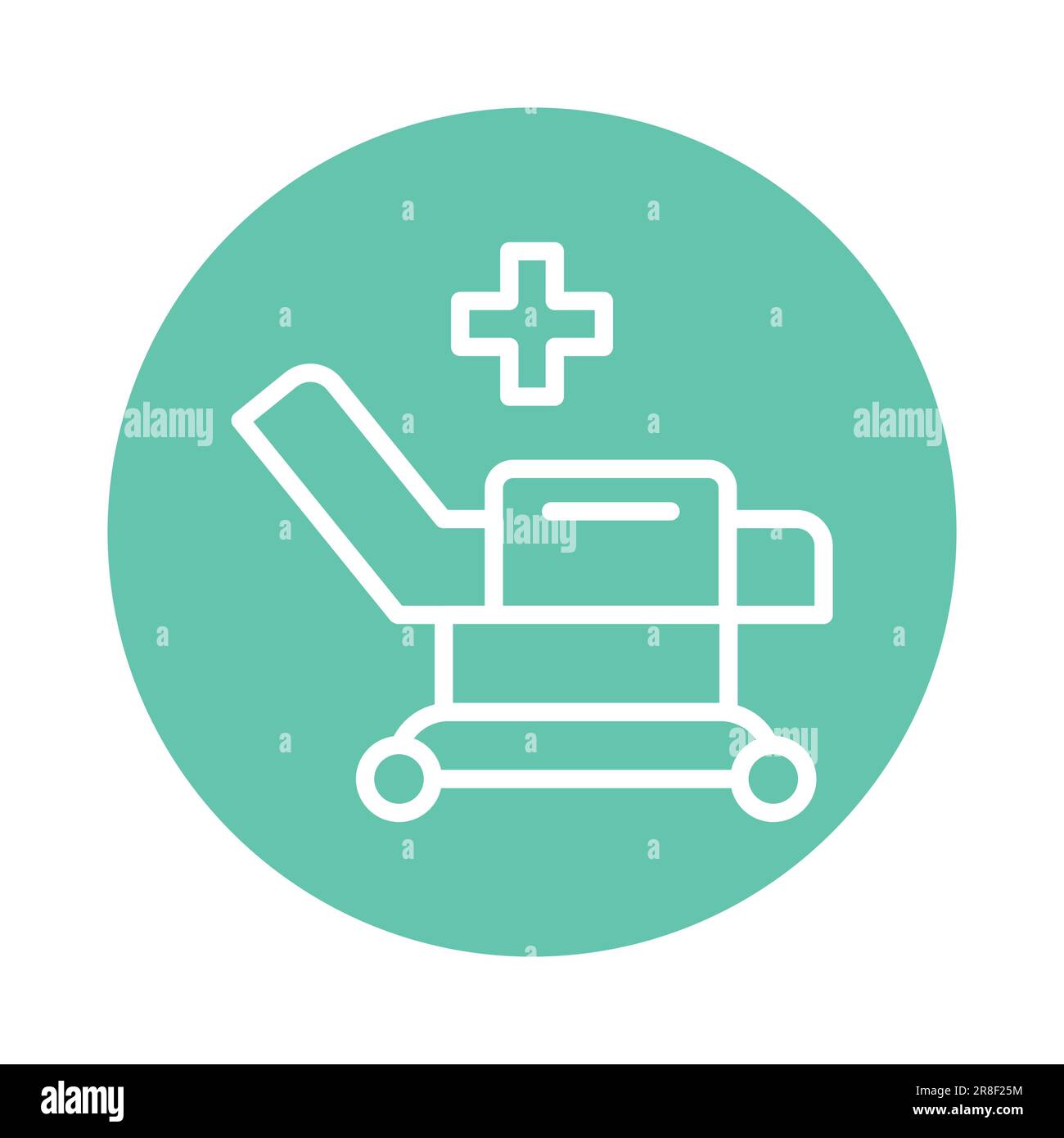 Hospital ward color line icon. Isolated vector element. Outline ...