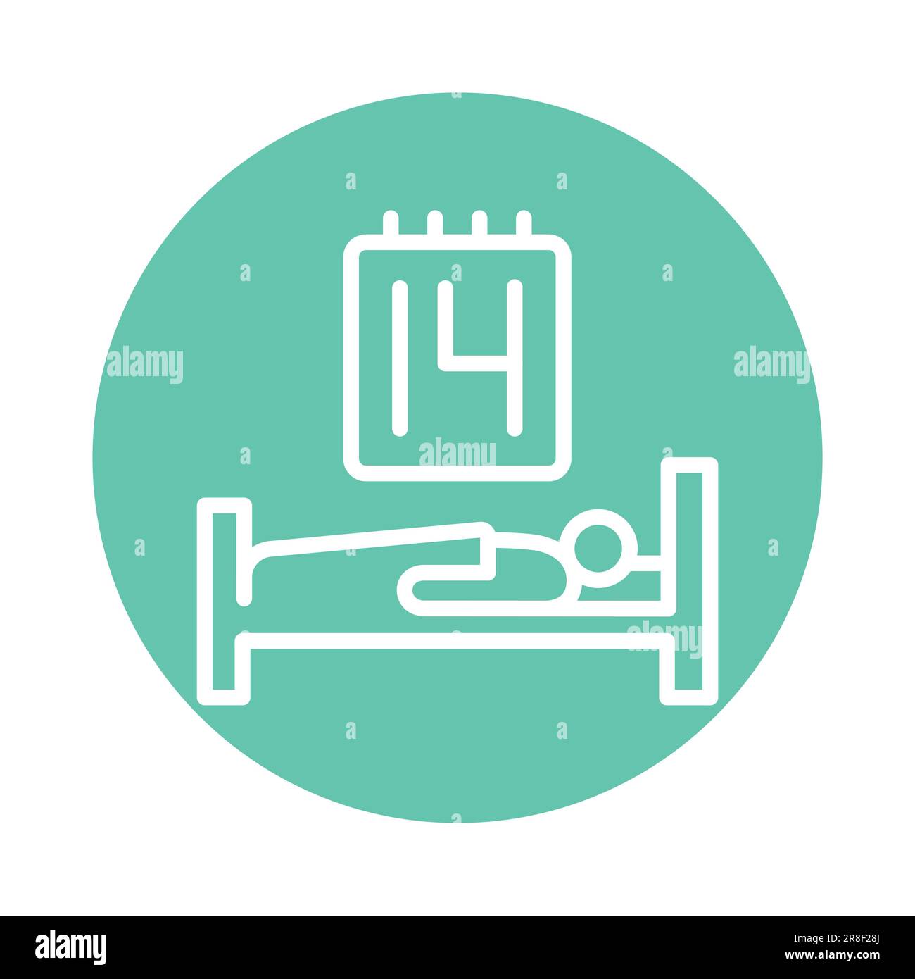 Self-isolation person color line icon. Isolated vector element. Outline ...