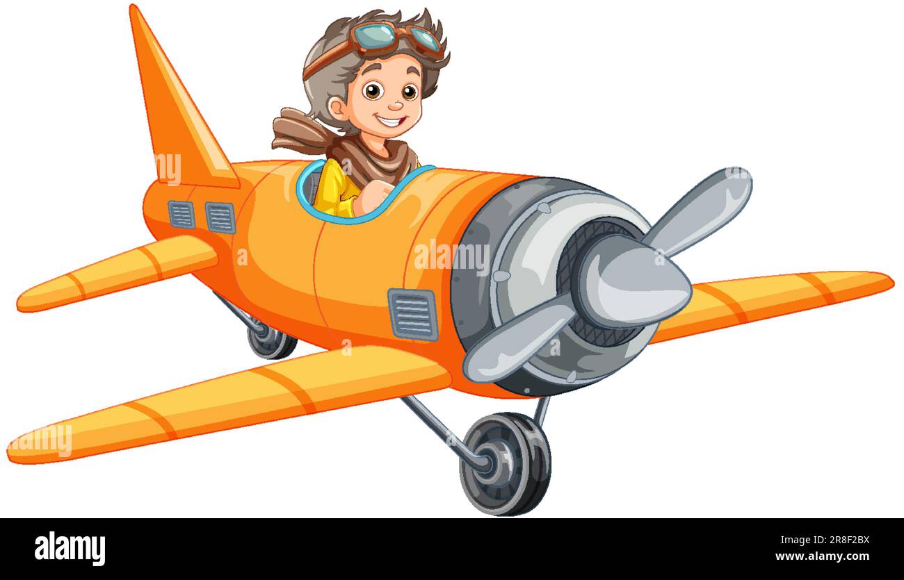 Male pilot flying jet plane illustration Stock Vector Image & Art - Alamy