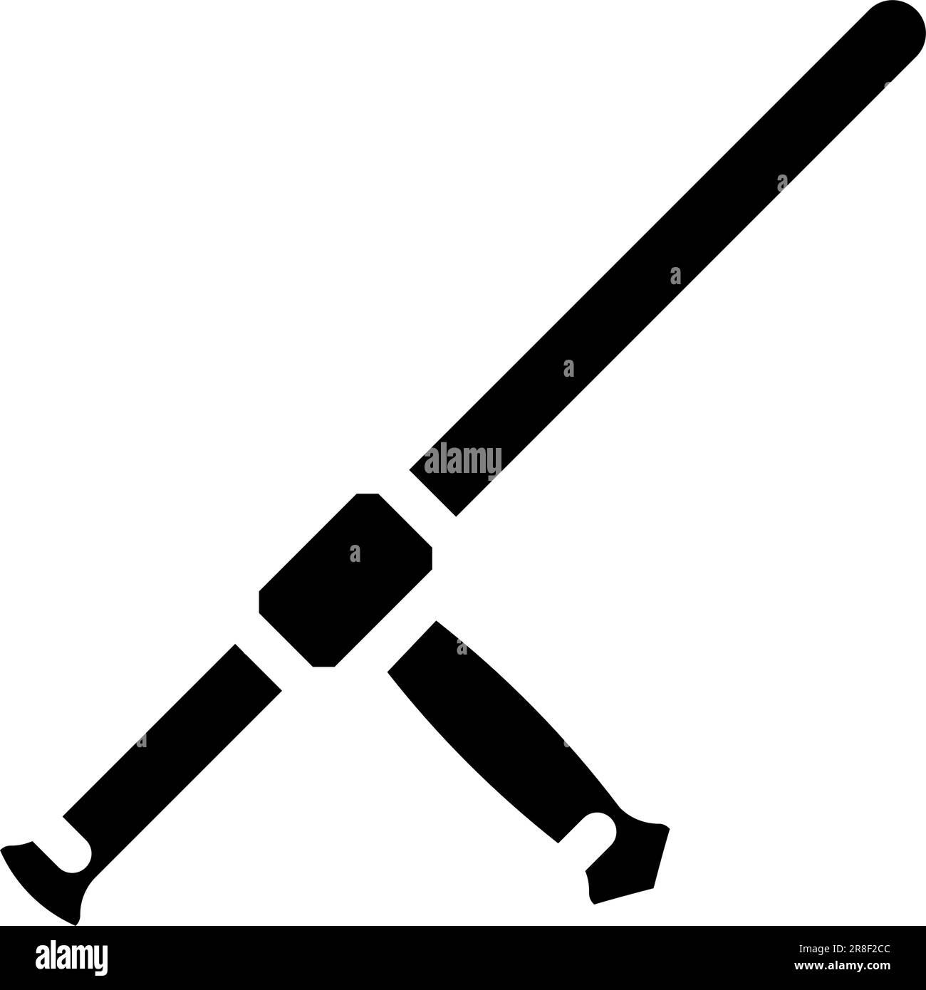 tonfa weapon military glyph icon vector illustration Stock Vector Image ...