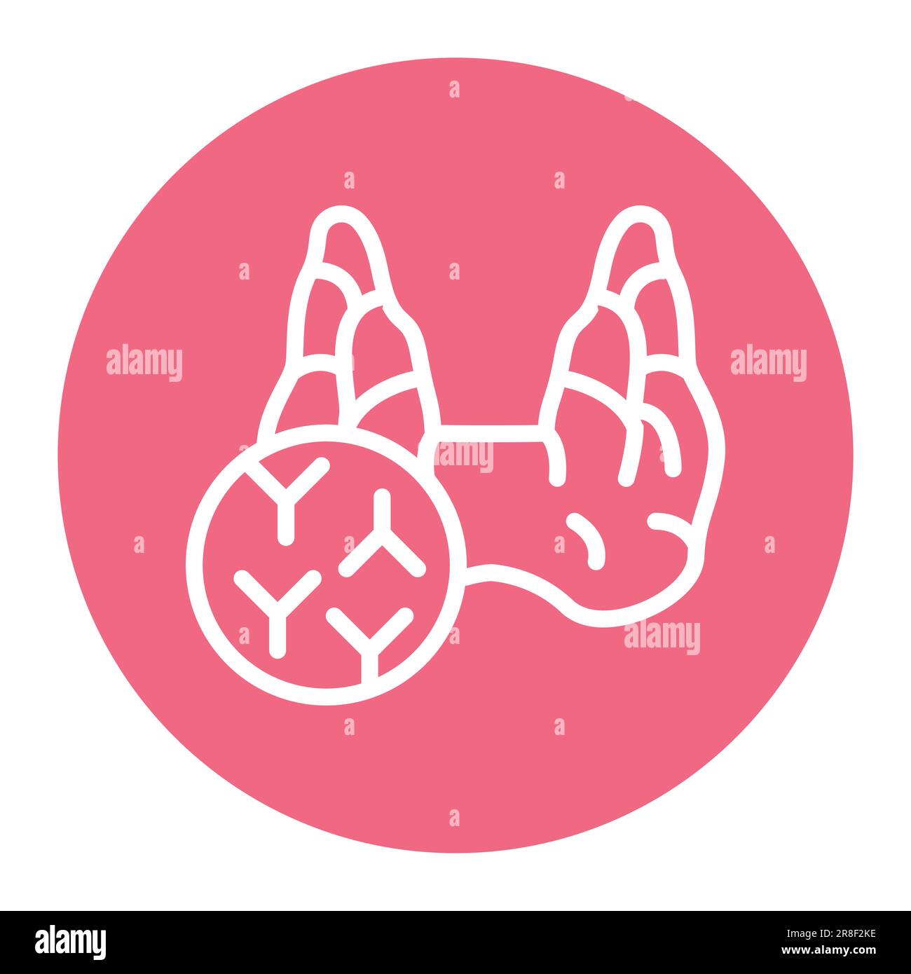 Autoimmune thyroiditis doctor color line icon. Isolated vector element ...