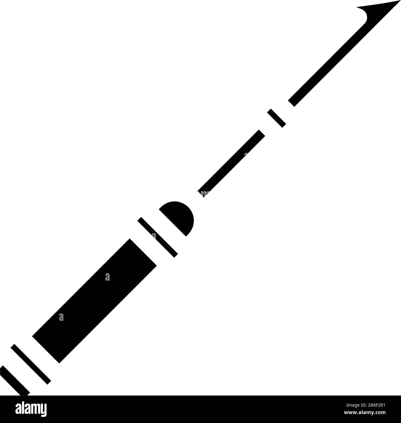 harpoon weapon military glyph icon vector illustration Stock Vector ...