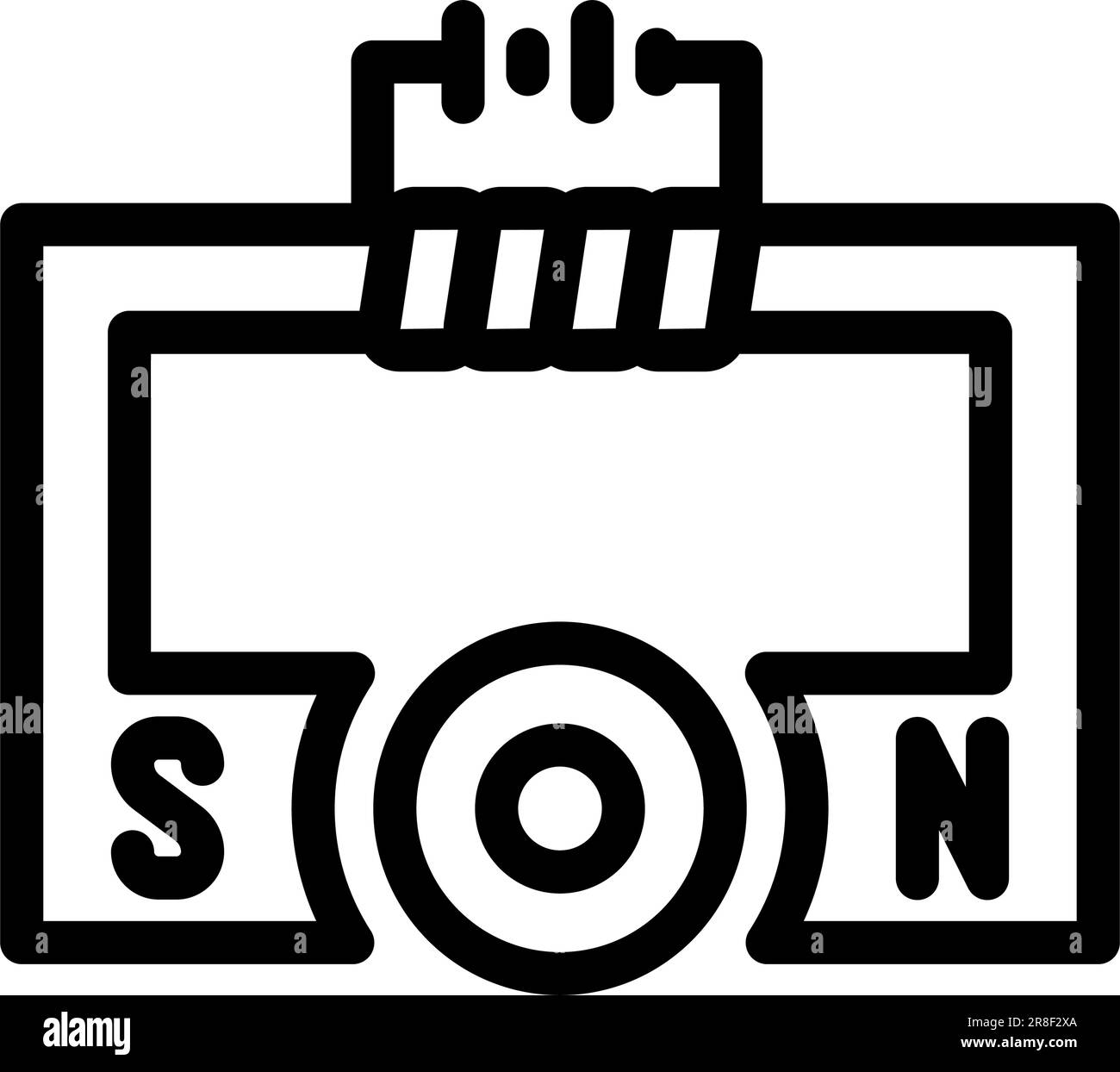 ac generator electrical engineer line icon vector illustration Stock ...