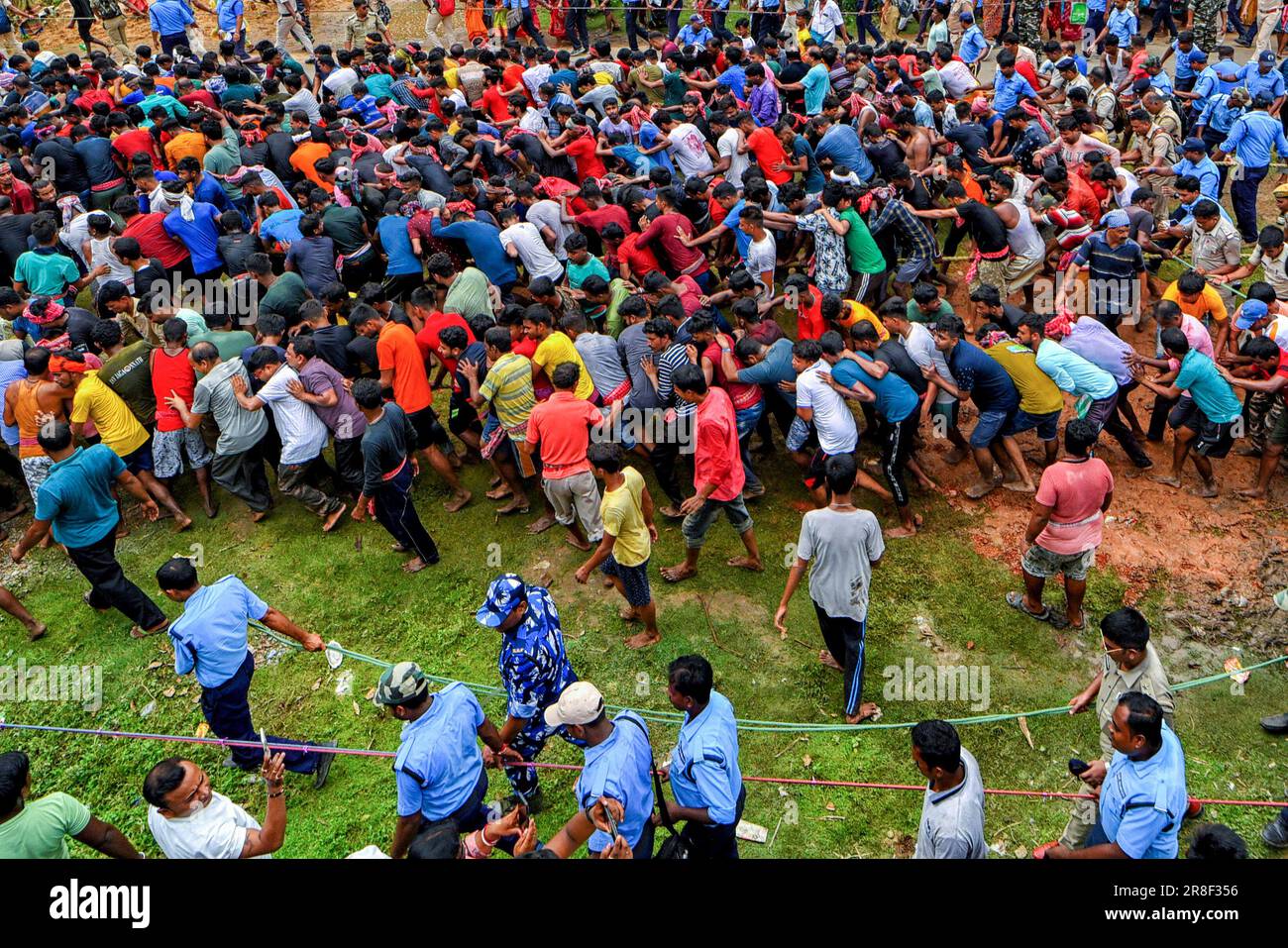 Guptipara, India. 20th June, 2023. Devotees pull a Chariot of Lord ...