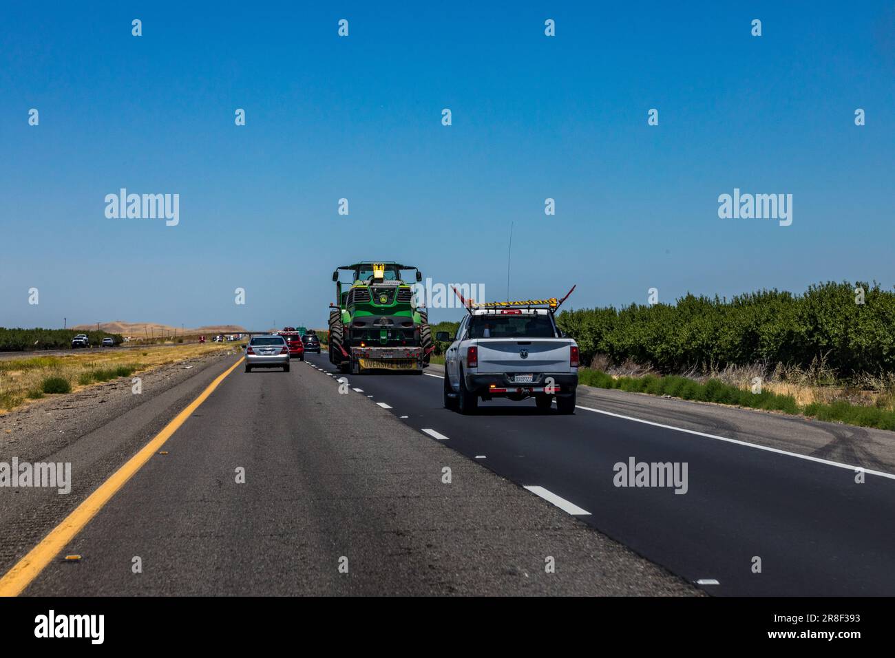 A Wide Load of a piece of John Deere equipment on Interstate 5 near ...